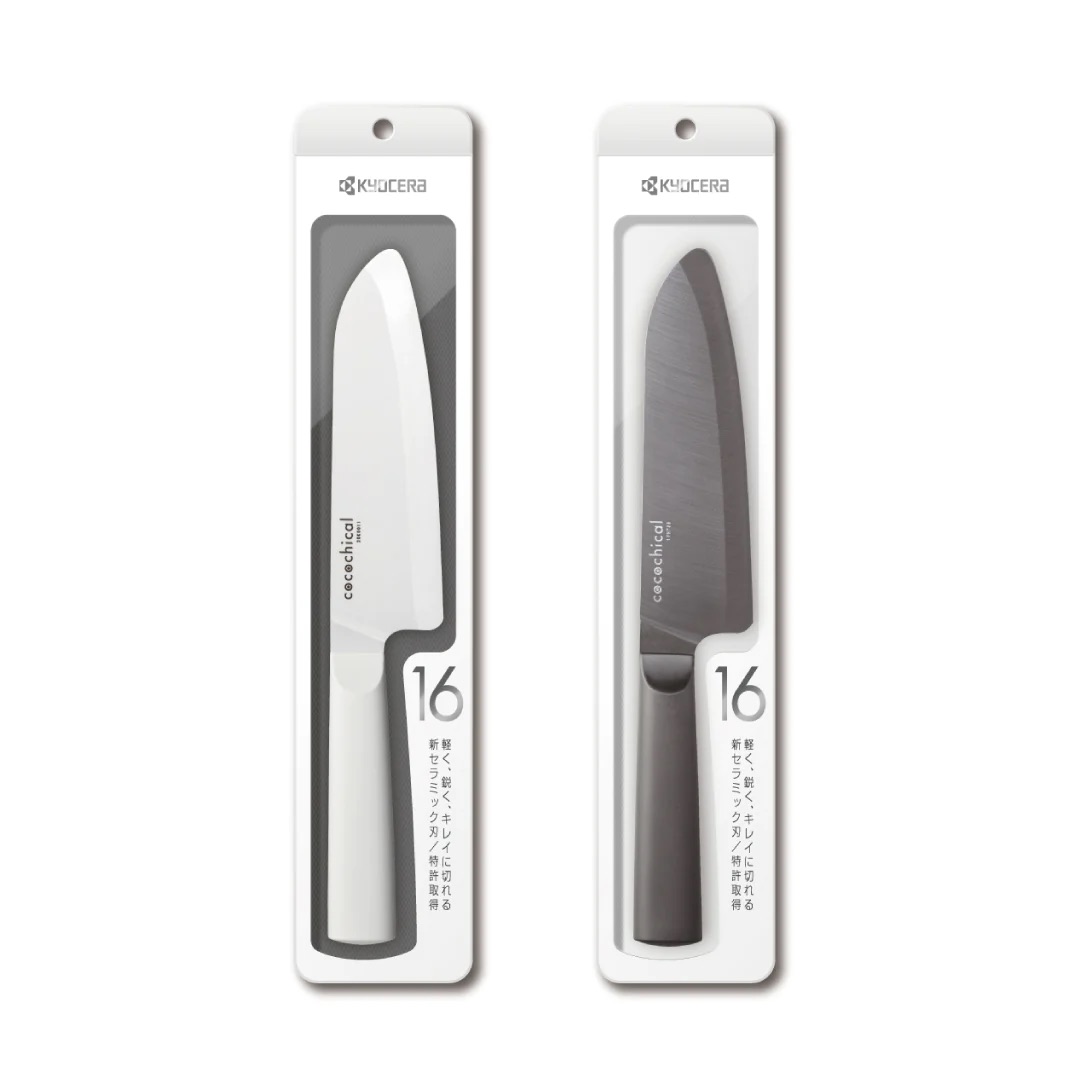 京セラ KYOCERA｜セラミックナイフ 三徳包丁 16cm ナチュラルグリーン（FKR-160NGR)｜カラフル 三徳 包丁 ナイフ キッチン